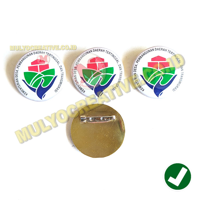 Bros Pin Kemendes Bulat 4cm Pin Kementerian Desa Model Bulat – pesan ...