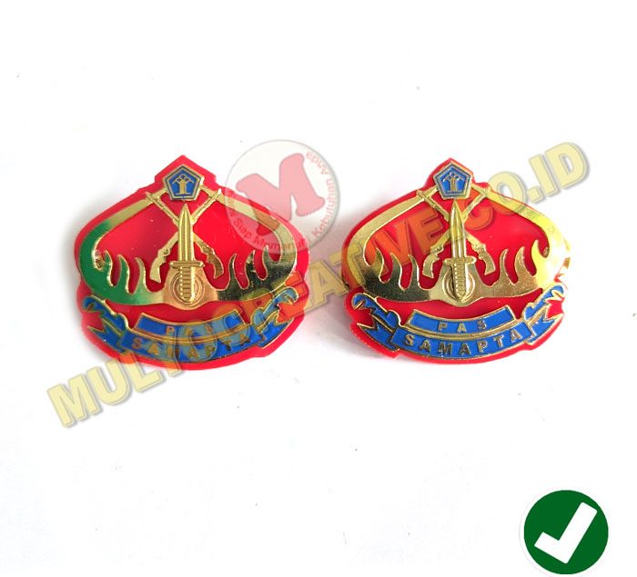 Pin Pas Lencana Pin Logo Pas Samapta Bahan Kuningan Lapis Mika Murah ...