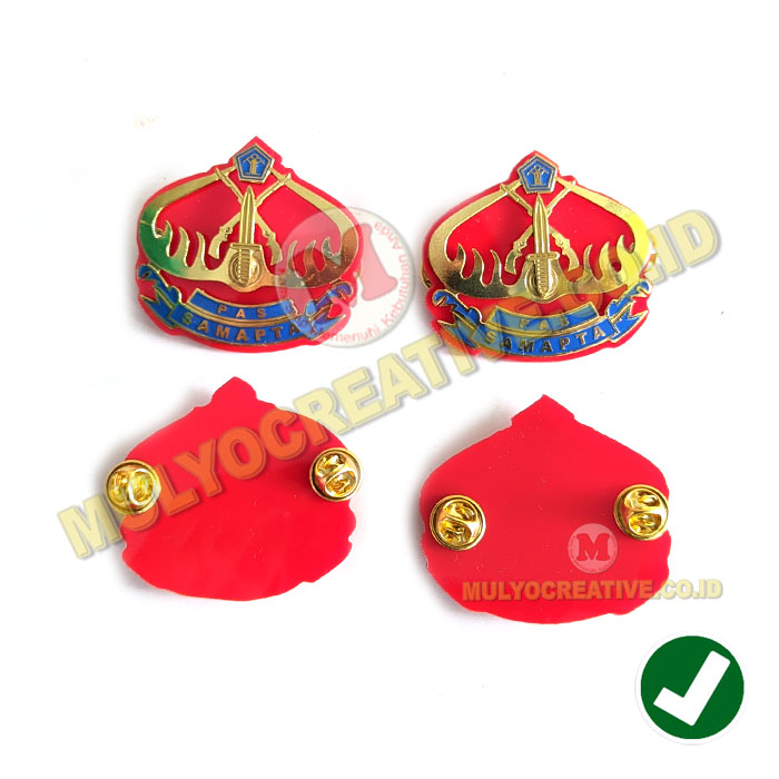 Pin Pas Lencana Pin Logo Pas Samapta Bahan Kuningan Lapis Mika Murah ...