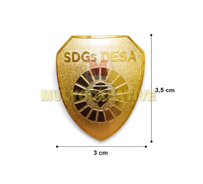 Jual Pin SDGs Dada Logam Kuningan Desa Kemendesa – pesan name tag lencana pin plakat lycal resin ...