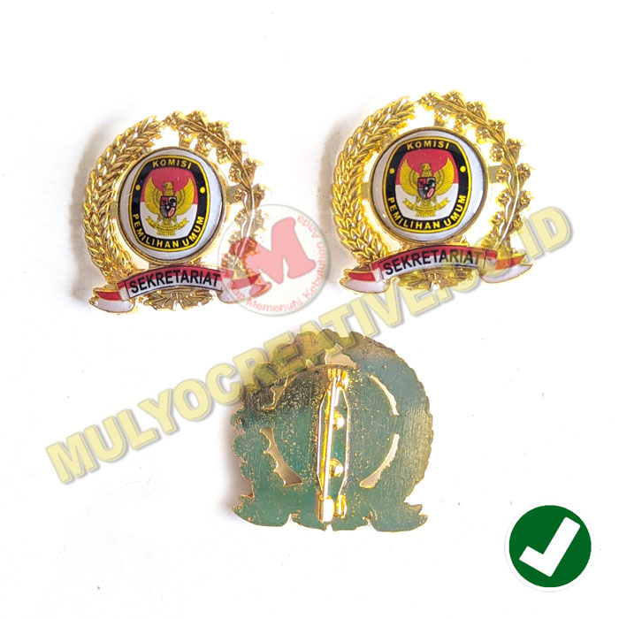 Pin Bros KPU Lencana Pin Sekretariat KPU Model Padi Dan Kapas Murah ...