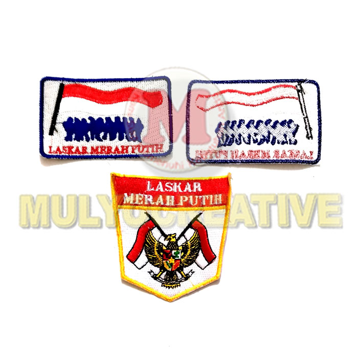 Jual Emblem Patch Bordir Logo Laskar Merah Putih – Badge Patch LMP ...