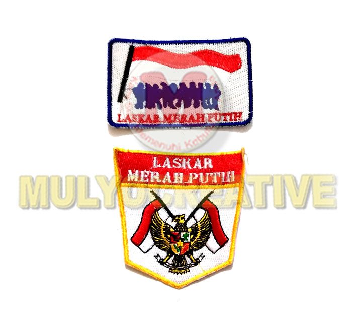 Jual Emblem Patch Bordir Logo Laskar Merah Putih – Badge Patch LMP ...