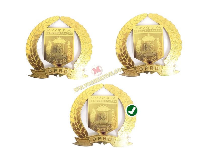 Order Pin DPRD Lampung Tengah Padi Dan Kapas Bahan Logam Kuningan ...