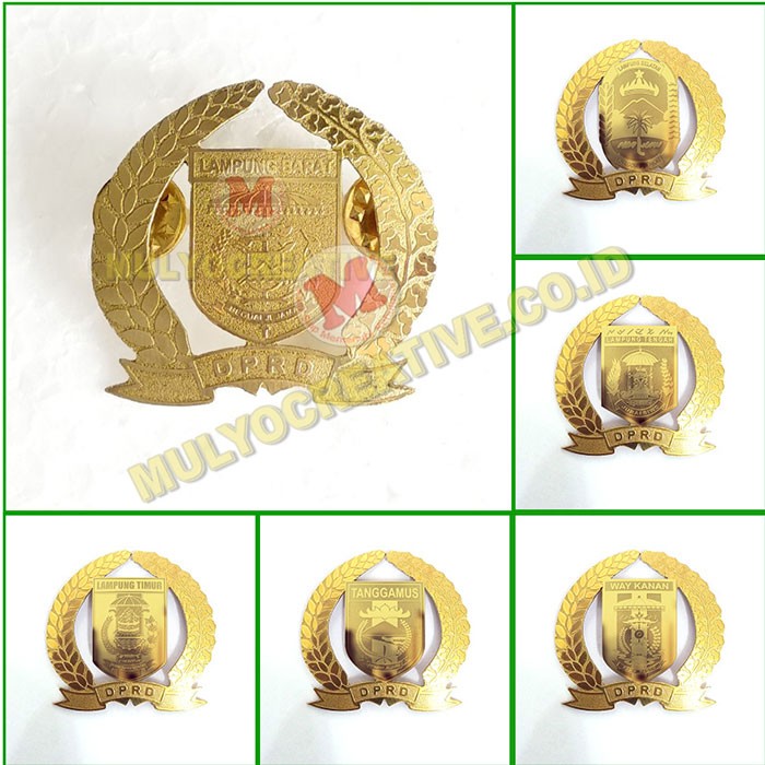 Order Pin DPRD Lampung Tengah Padi Dan Kapas Bahan Logam Kuningan ...