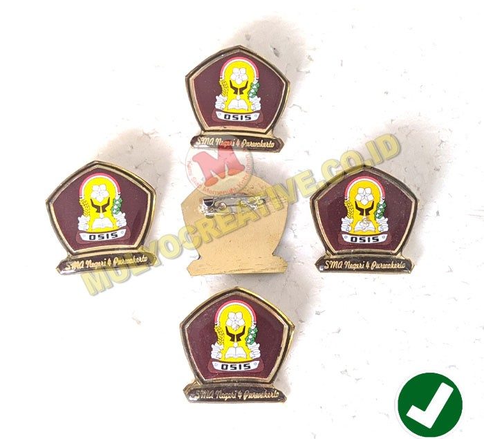 Tempat Jual Pin Osis Sekolah Custom Desain Nama Sekolah dan Logo ...