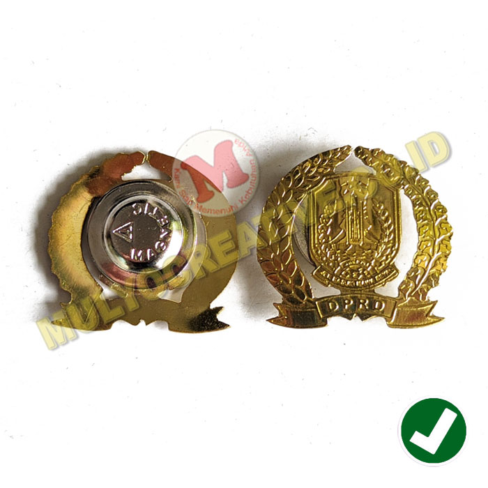Lencana Pin DPRD Padi Kapas Pengait Magnet – Pin DPRD – pesan name tag ...