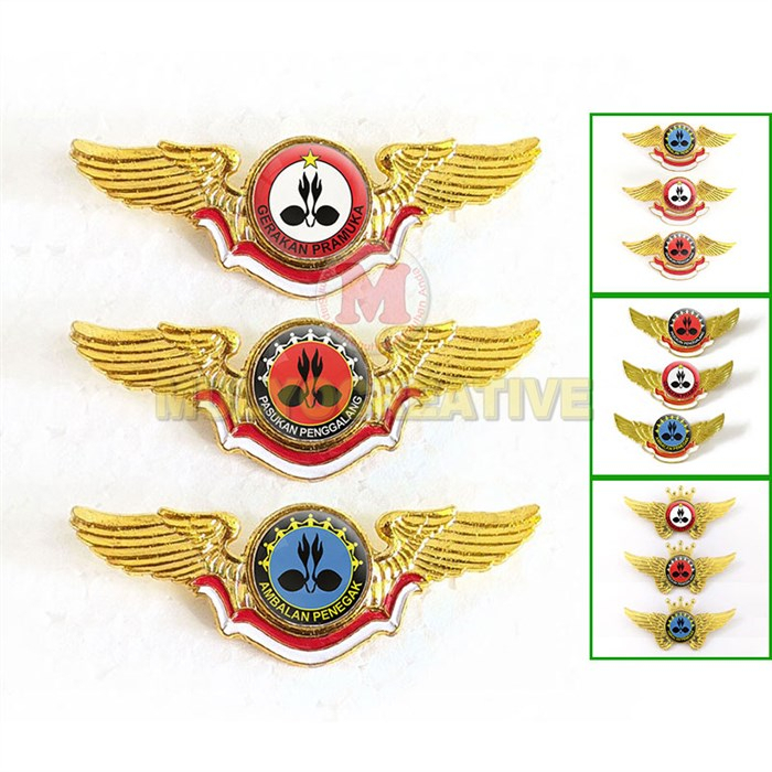 Jual Wing Pramuka Pasukan Penggalang Ambalan Penegak Logam Kuningan ...