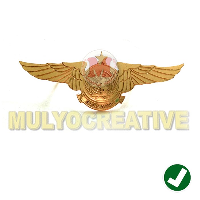 Wing Brevet Aviation Security – Wing Brevet Basic AVSEC Bahan Logam ...