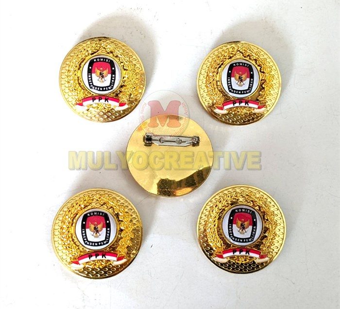 Pesan Pin KIP PPK Model Padi Kapas Bulat Pin PPK Komisi Independen ...