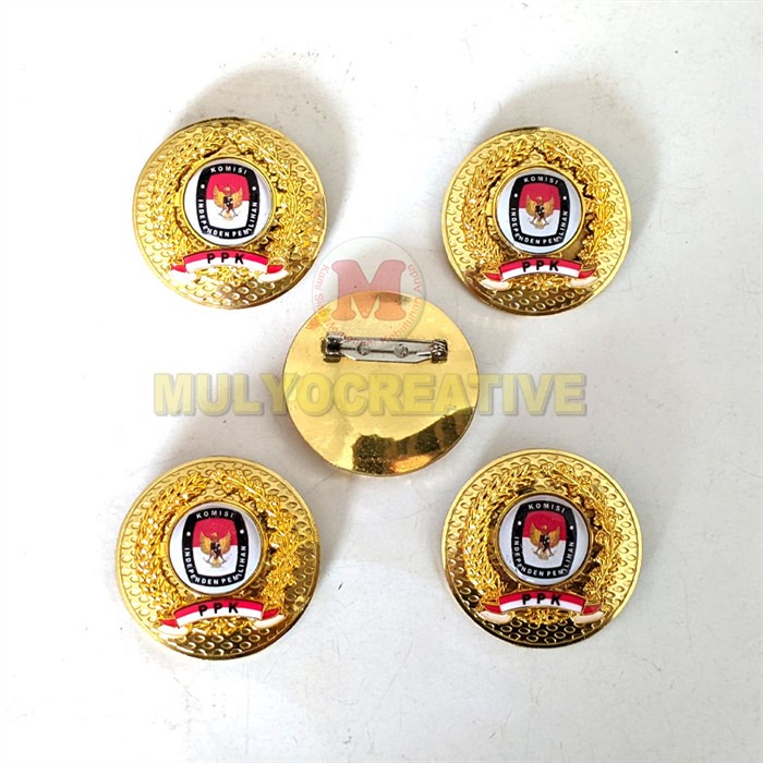 Pesan Pin KIP PPK Model Padi Kapas Bulat Pin PPK Komisi Independen ...