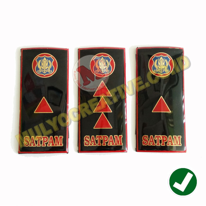 Pangkat Satpam Evolet Satpam Gada Utama Warna Merah – pesan name tag ...