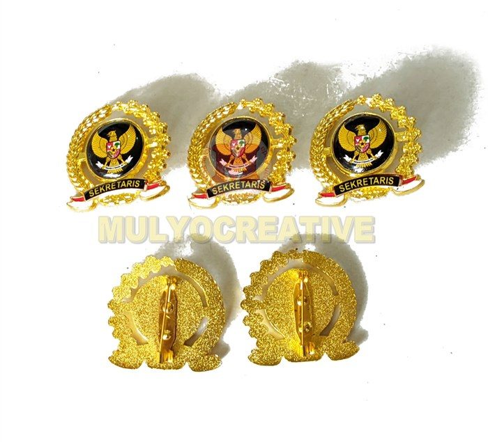 Pesan Pin Sekretaris Garuda Warna Hitam Model Padi dan Kapas Murah ...