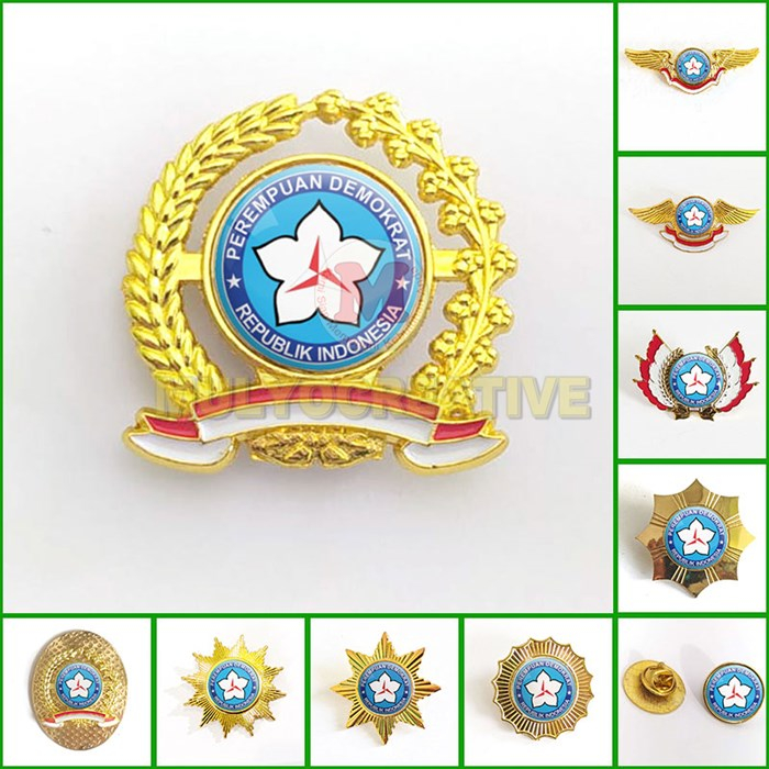 Jual Pin Perempuan Demokrat Pin Bros Wing Logo PDRI Demokrat – pesan ...