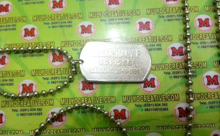 Pesan Kalung Plat Identitas, Kalung Militer, Kalung Tentara – pesan ...