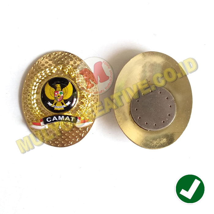 Pin Logo Pin Camat Padi Kapas Pin Bross Pengait Magnet – pesan name tag ...