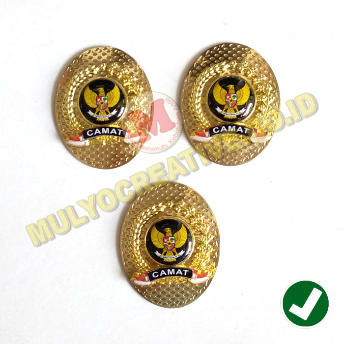 Pin Logo Pin Camat Padi Kapas Pin Bross Pengait Magnet – pesan name tag ...